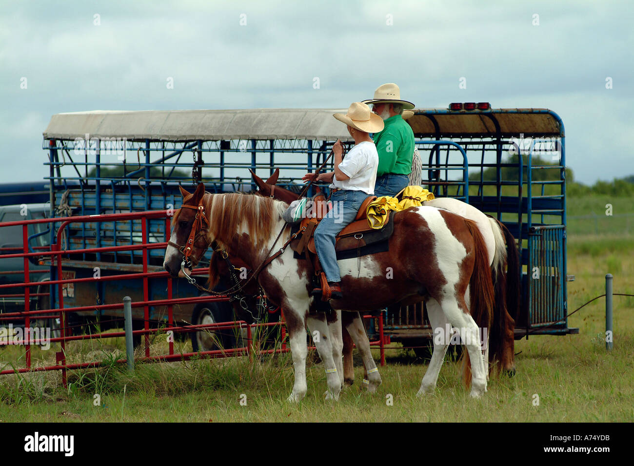 Cowgirl talking hi-res stock photography and images - Alamy