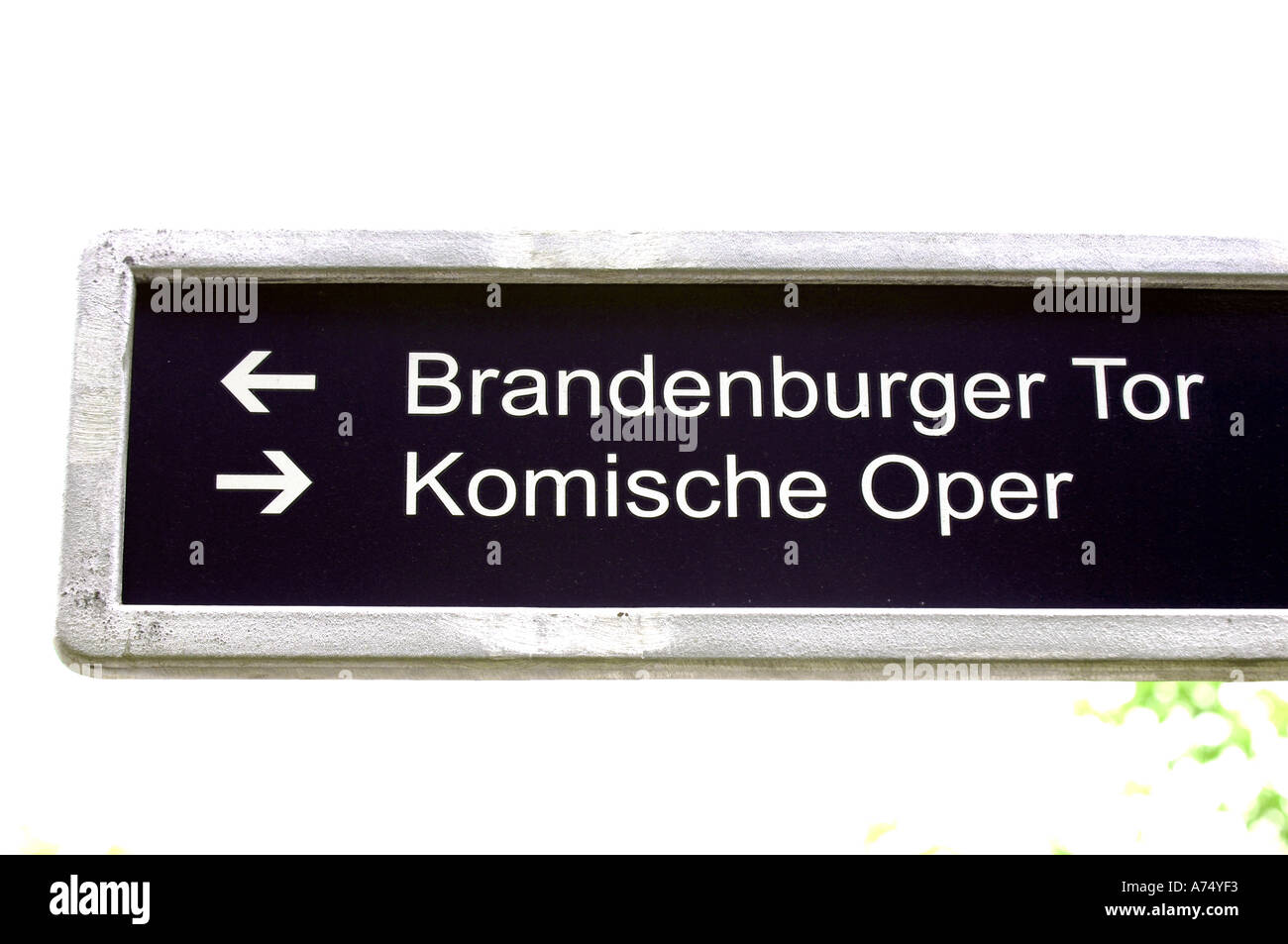 Berlin streetsigns roadsigns signs signposts Stock Photo - Alamy