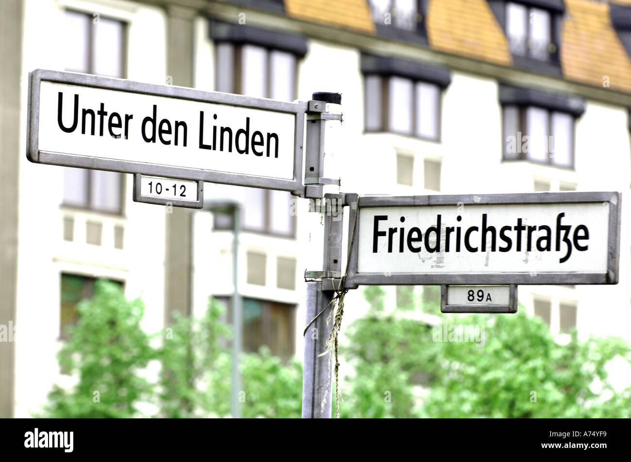 Berlin streetsigns roadsigns signs signposts Stock Photo - Alamy