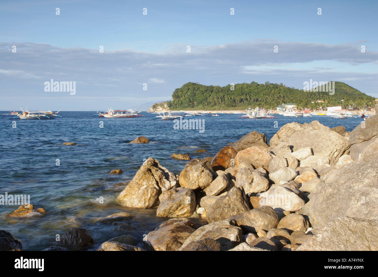 View Of Bay At White Beach Stock Photo - Alamy