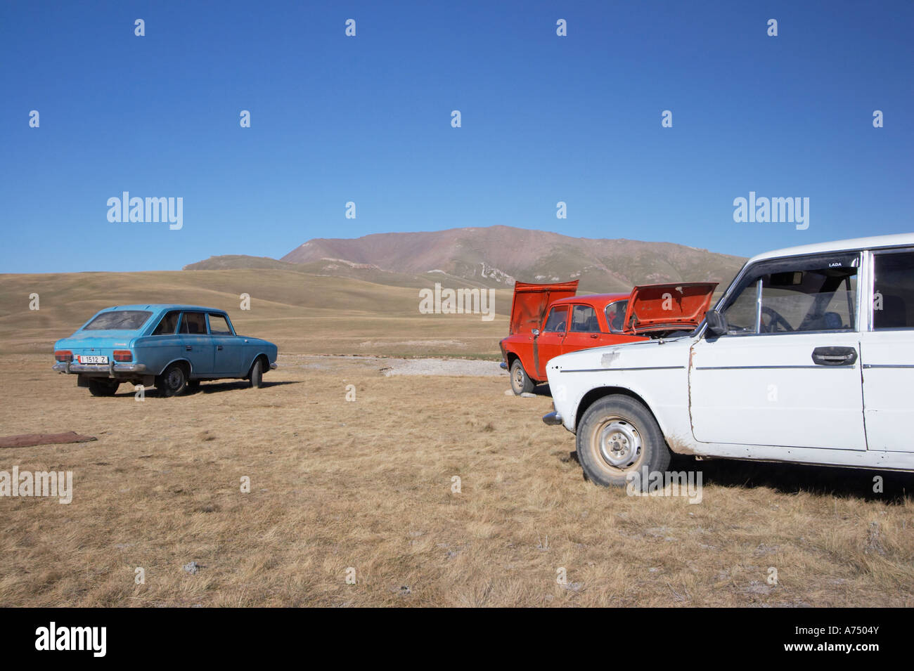Old Communist Cars Parked In Wilderness Stock Photo - Alamy