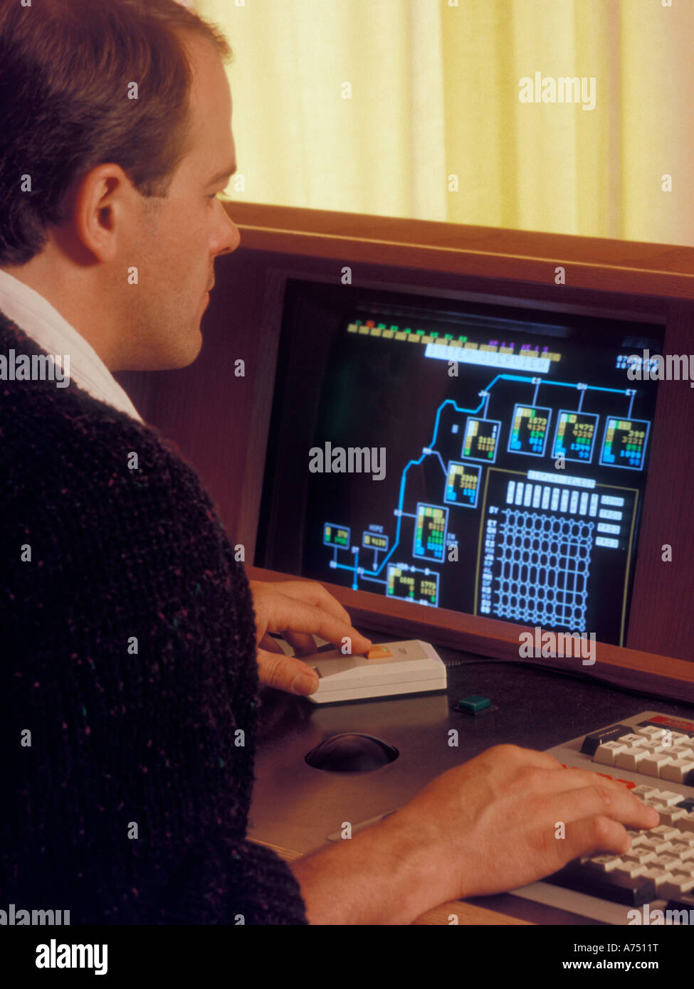 Computer oil control room hi-res stock photography and images - Alamy