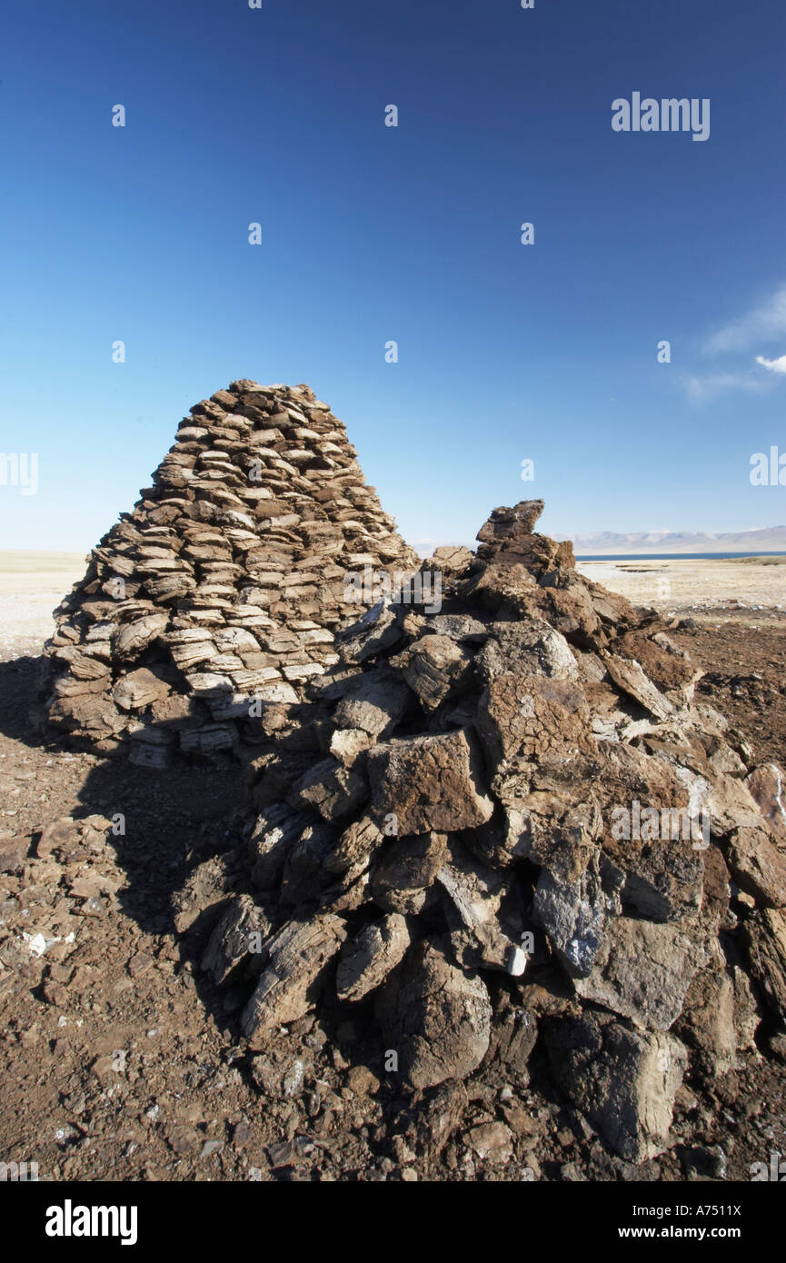 Peat Bricks Drying In Sun Stock Photo - Alamy