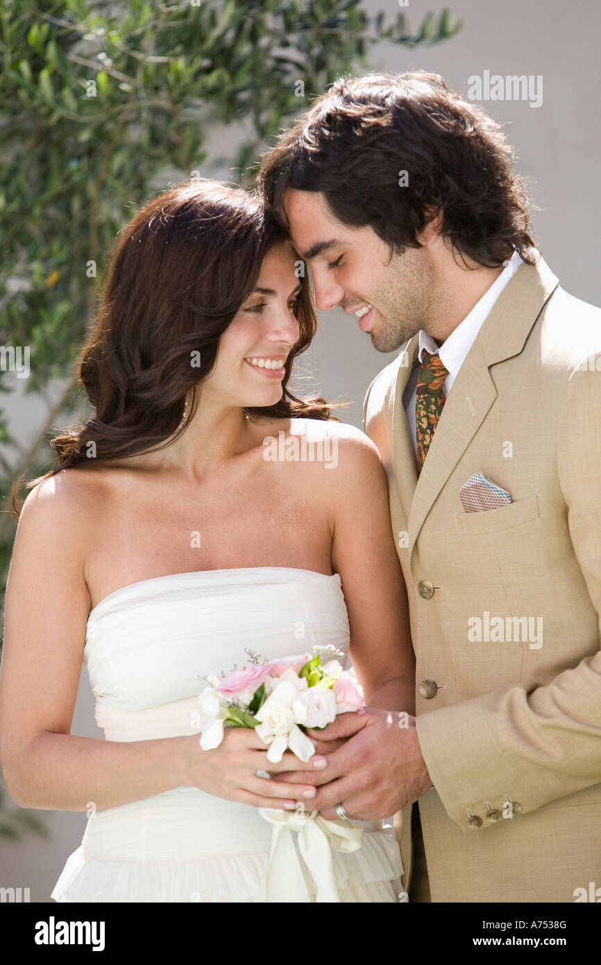 Profile happy smiling bride hi-res stock photography and images - Alamy