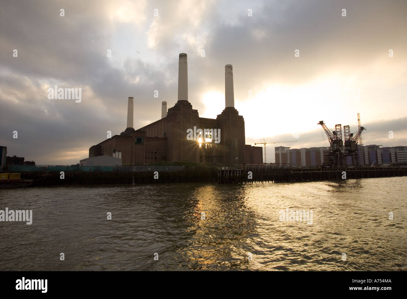 Battersea Power Station from the Thames Stock Photo - Alamy