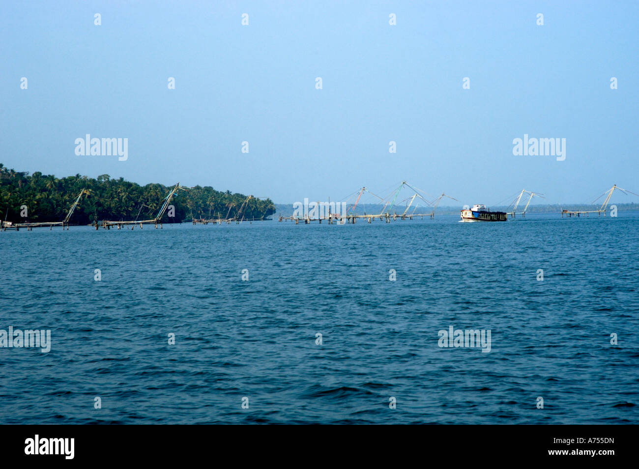 VIEW OF ASHTAMUDI LAKE FROM HOUSE BOAT, KOLLAM Stock Photo - Alamy