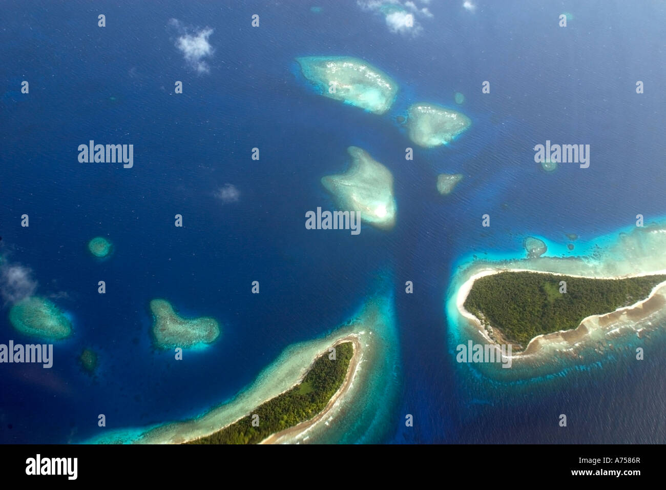 Aerial view of Kuwajelein atoll Marshall Islands Micronesia Stock Photo ...