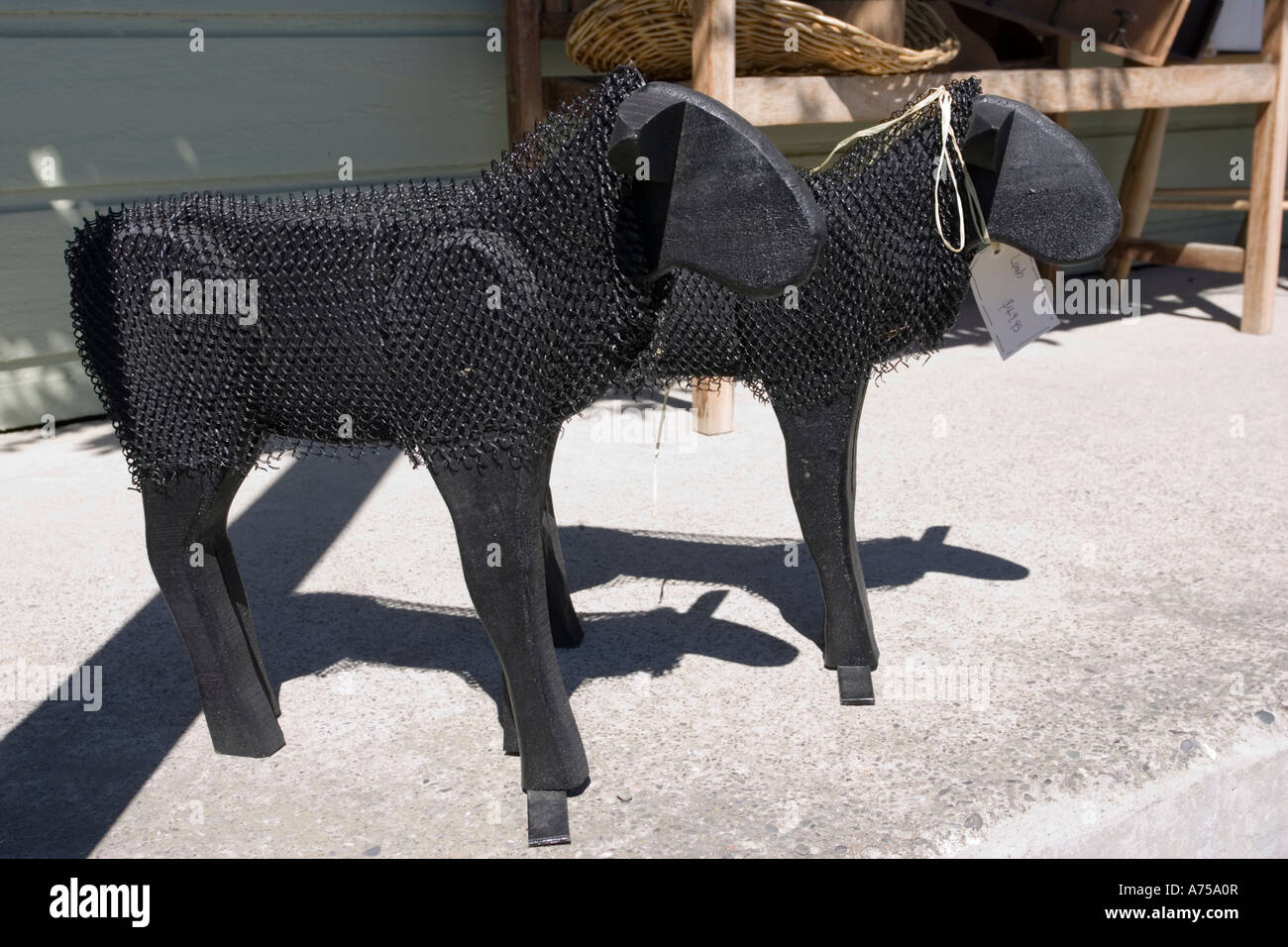 Innovative black wooden sheep covered by wire mesh Annie s Country ...