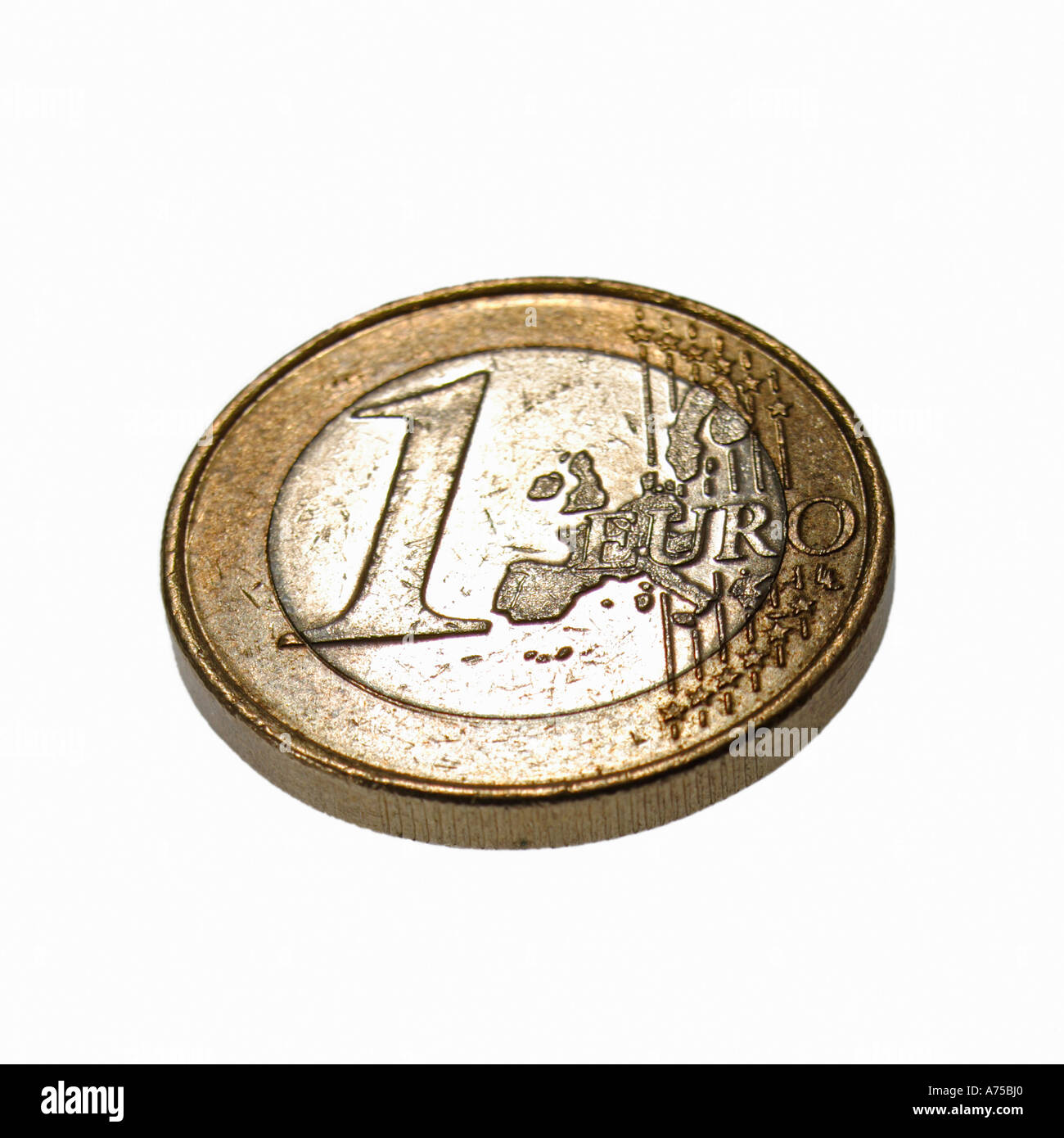 Single one euro coin Stock Photo - Alamy