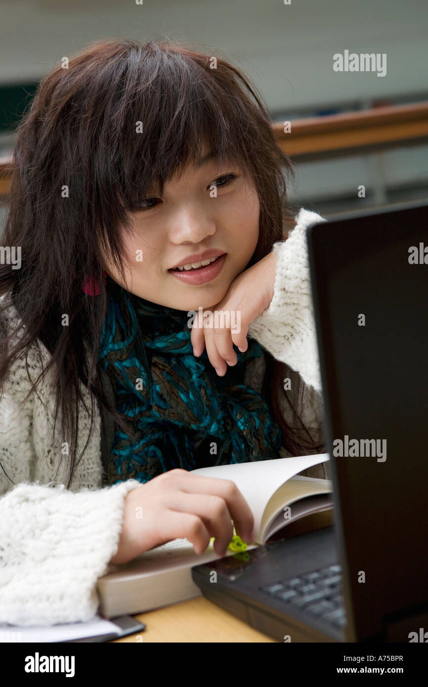 Female student studying Stock Photo - Alamy