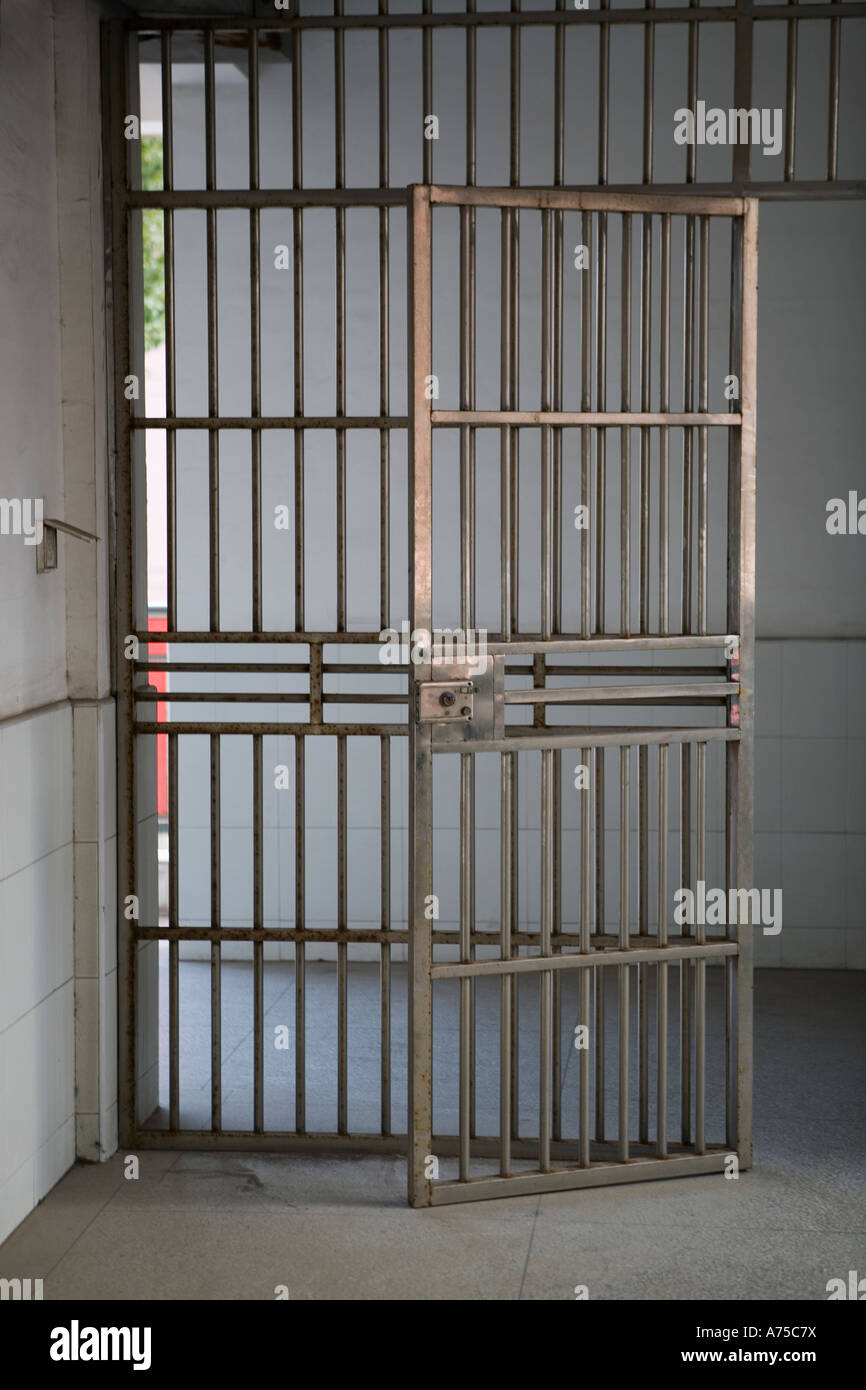 Open metal gate Stock Photo - Alamy