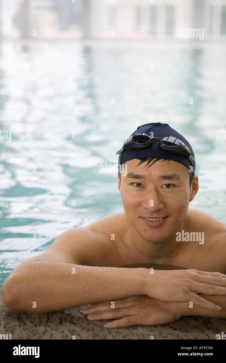Asian man swimming front hi-res stock photography and images - Alamy