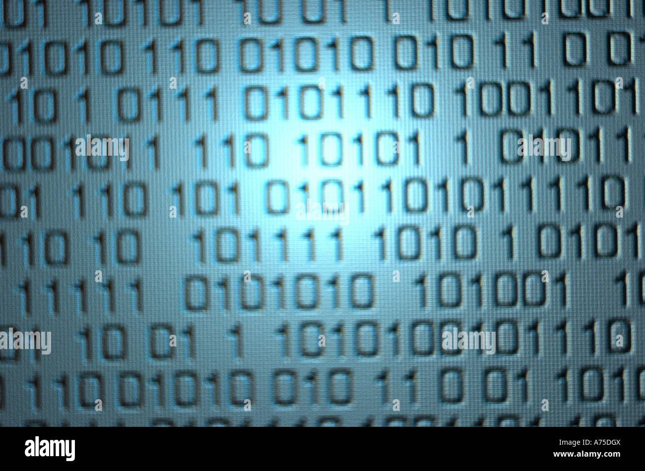 Embossed binary code forms a texture pattern Stock Photo - Alamy