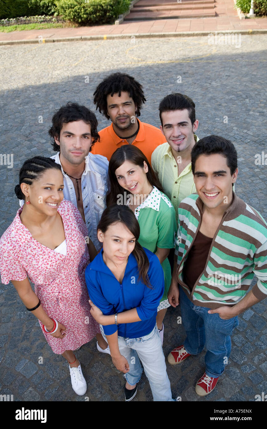 People standing in group Stock Photo - Alamy