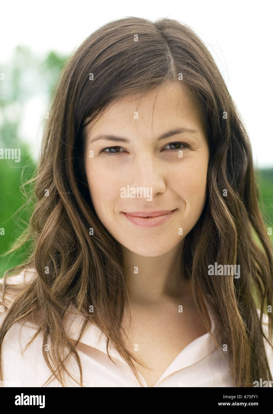 Young woman smiling, portrait Stock Photo - Alamy