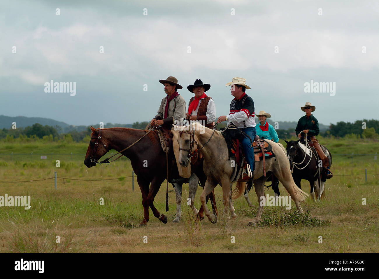 A group of texas cowboys hi-res stock photography and images - Alamy