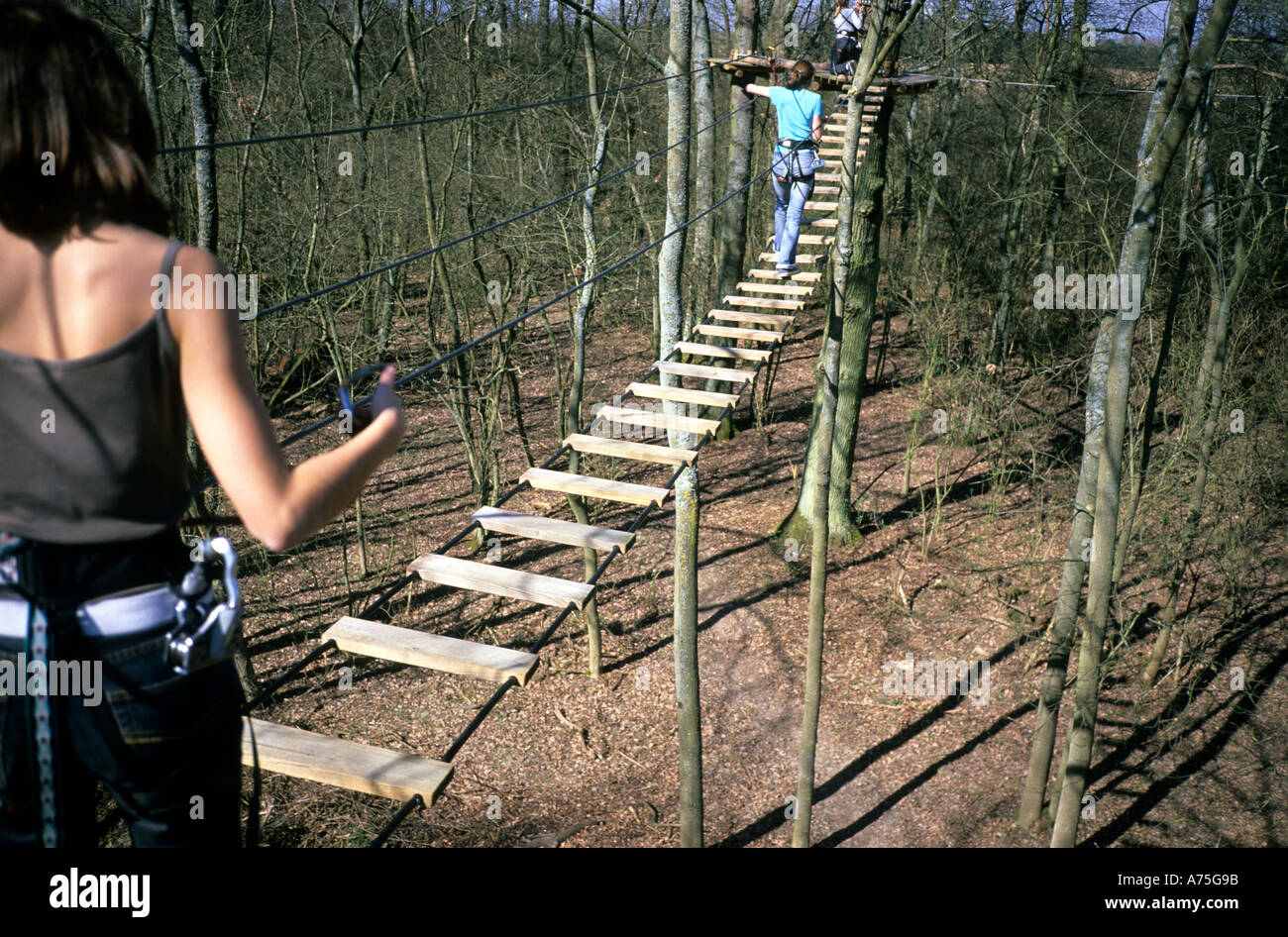 Rope slide hi-res stock photography and images - Alamy