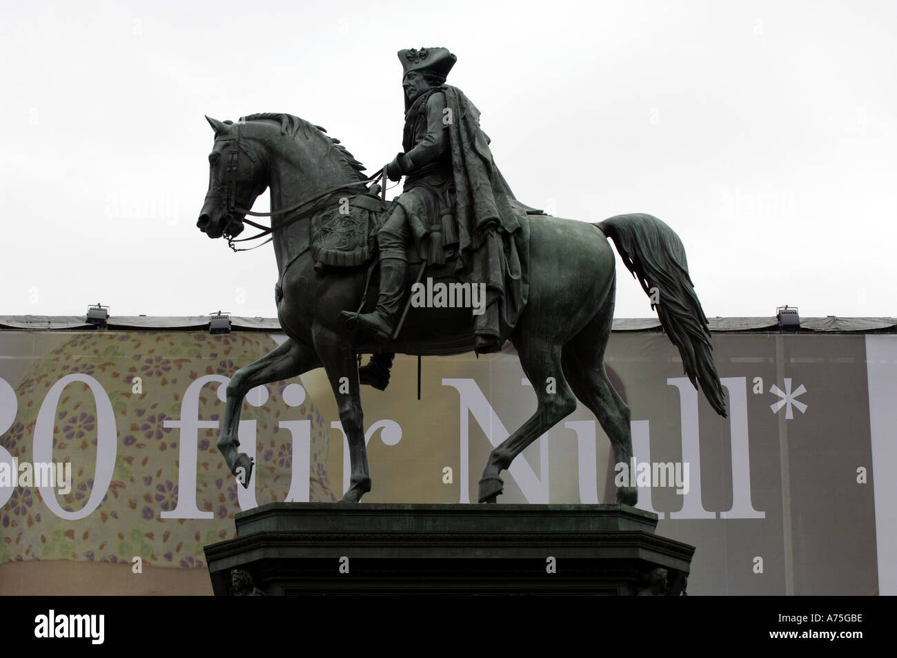 berlin statue horseback man male Stock Photo - Alamy