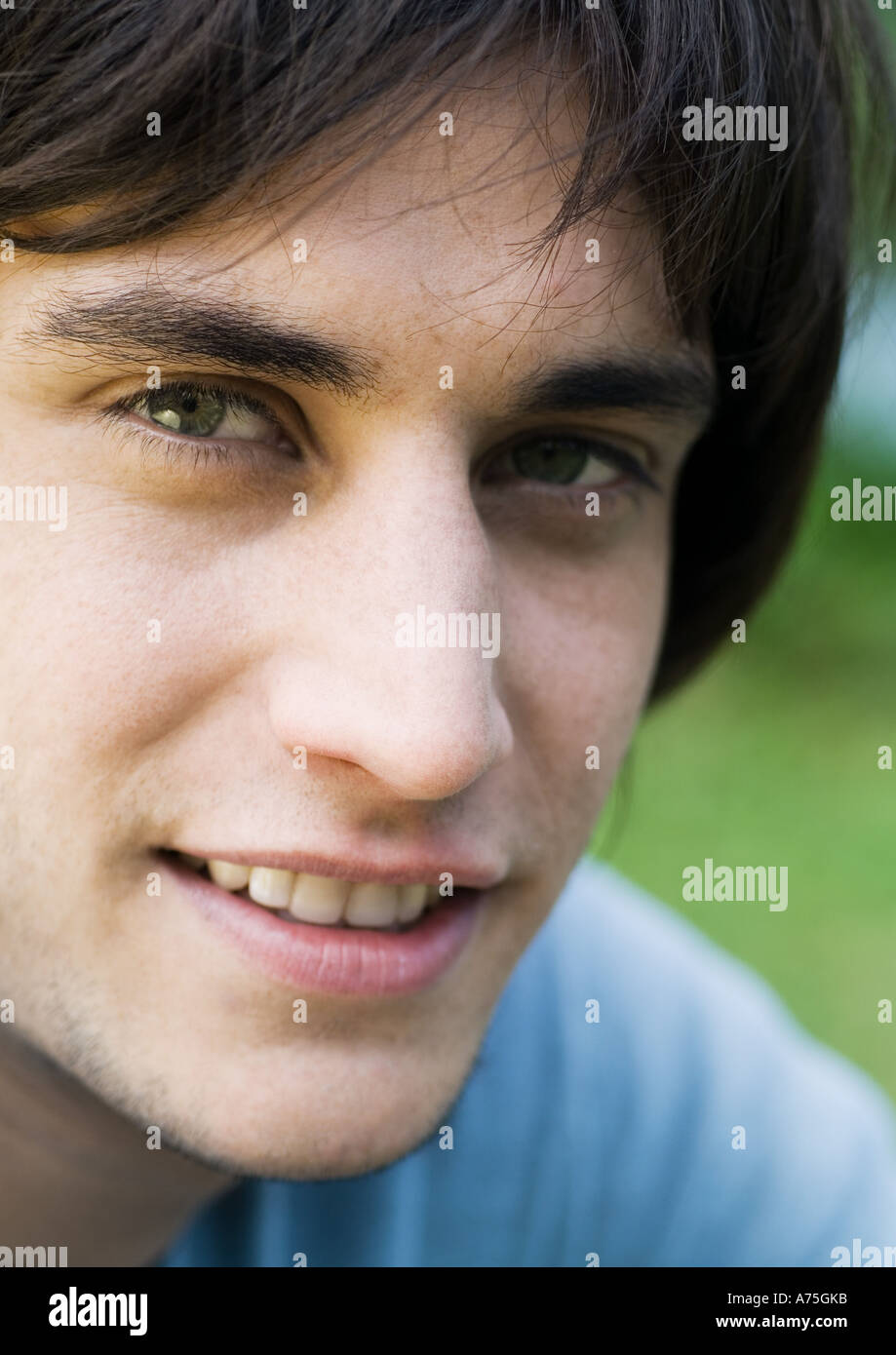 Young man's face, portrait Stock Photo - Alamy