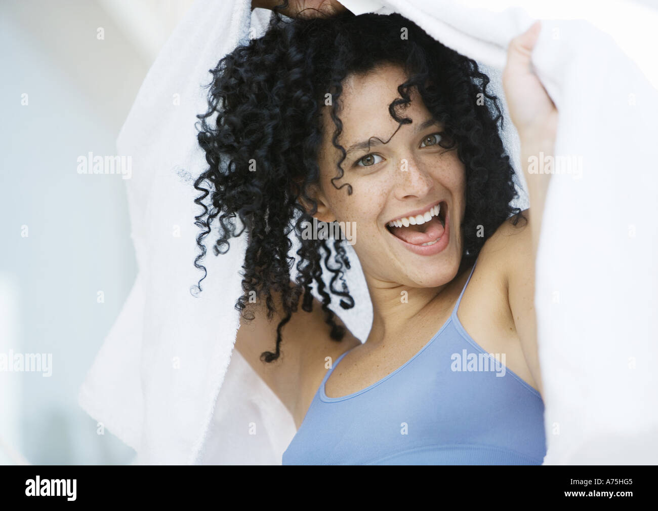 Towel over arm hi-res stock photography and images - Alamy