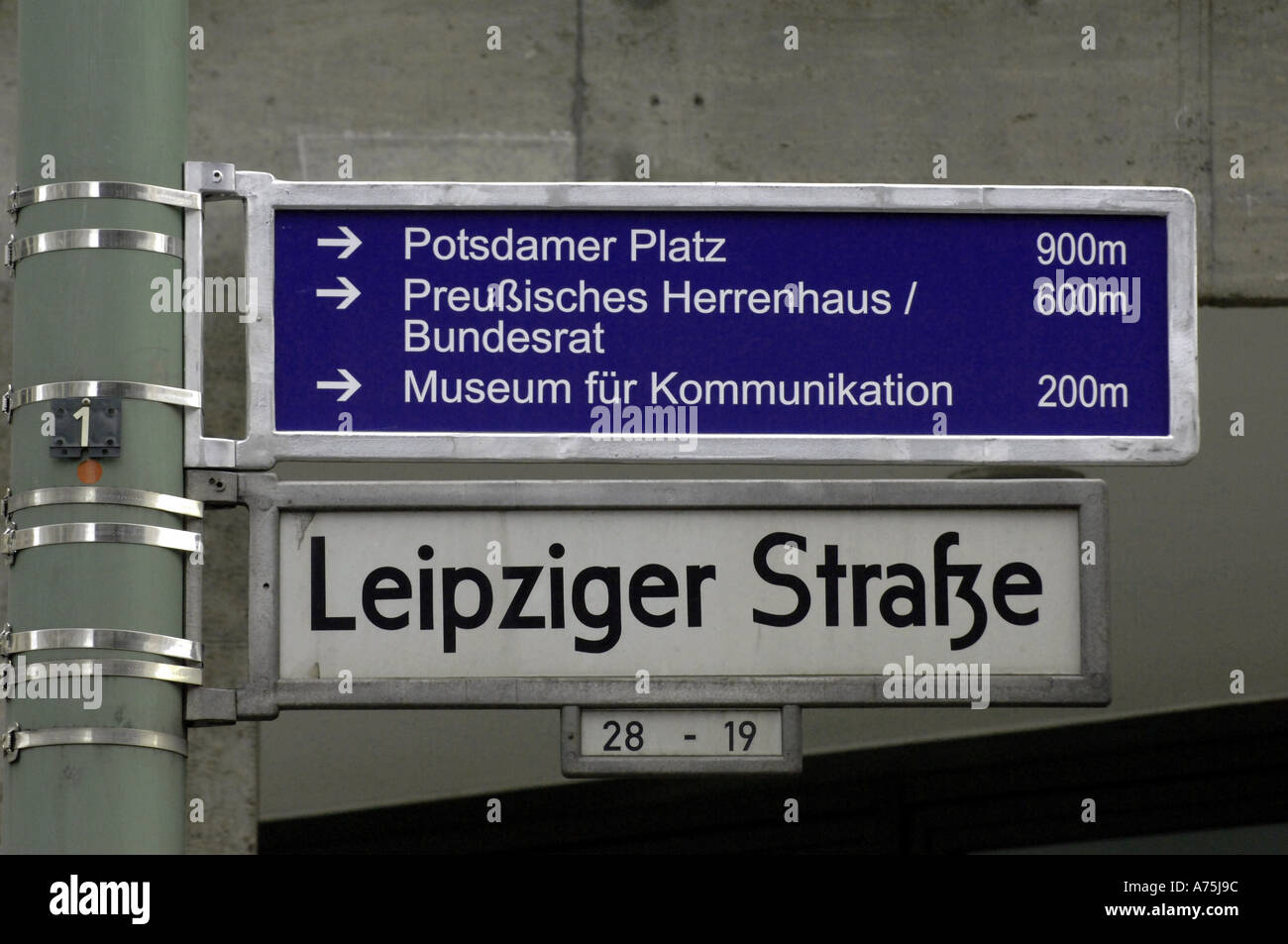 Berlin streetsigns roadsigns signs signposts Stock Photo - Alamy