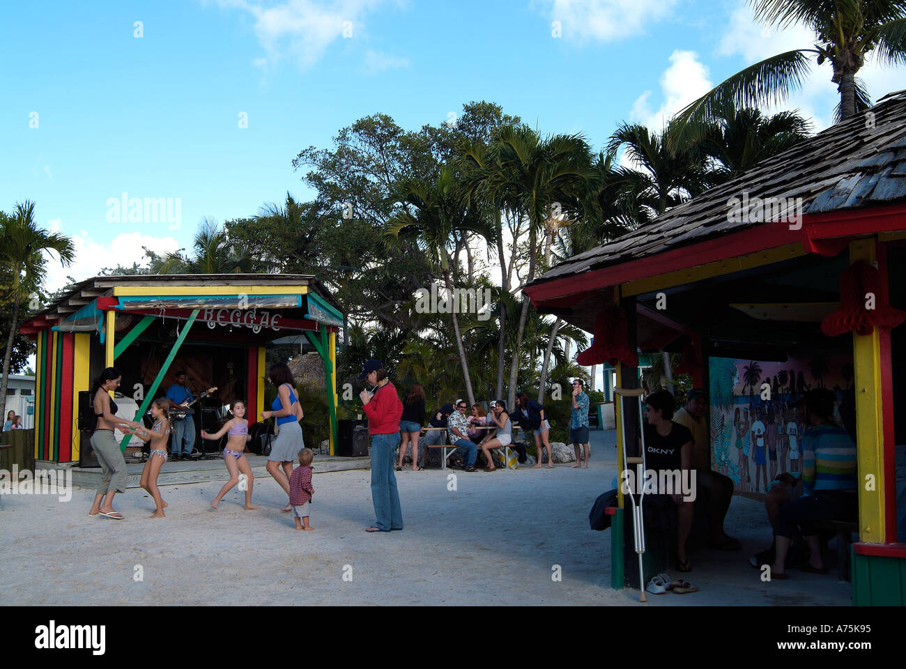 People dancing on the beach in Florida Stock Photo - Alamy