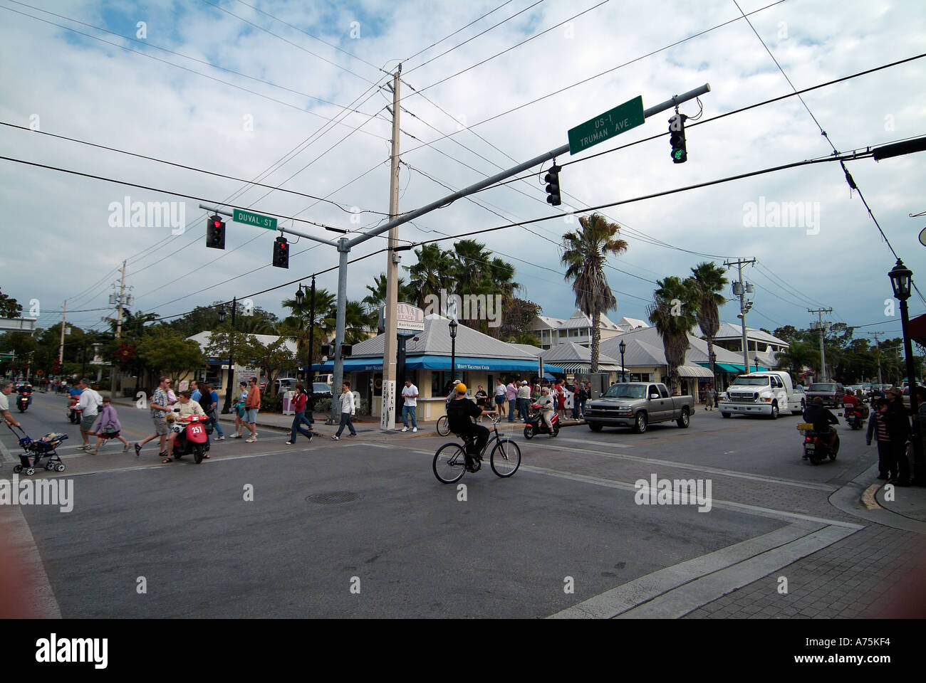 Crossroads in Key West Florida Stock Photo - Alamy