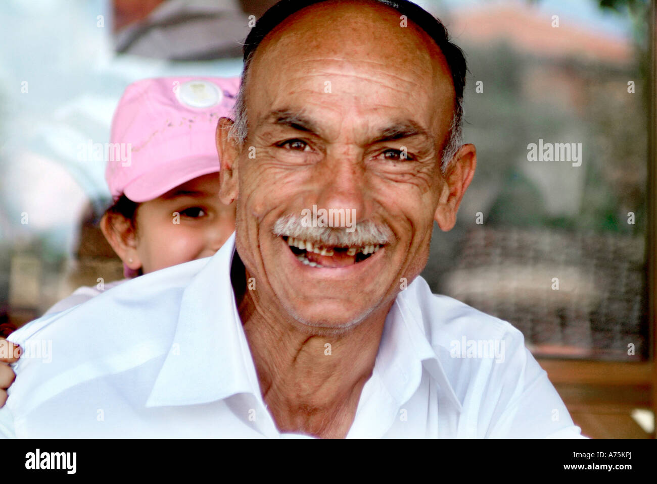 old turkish man with grandaughter Stock Photo - Alamy