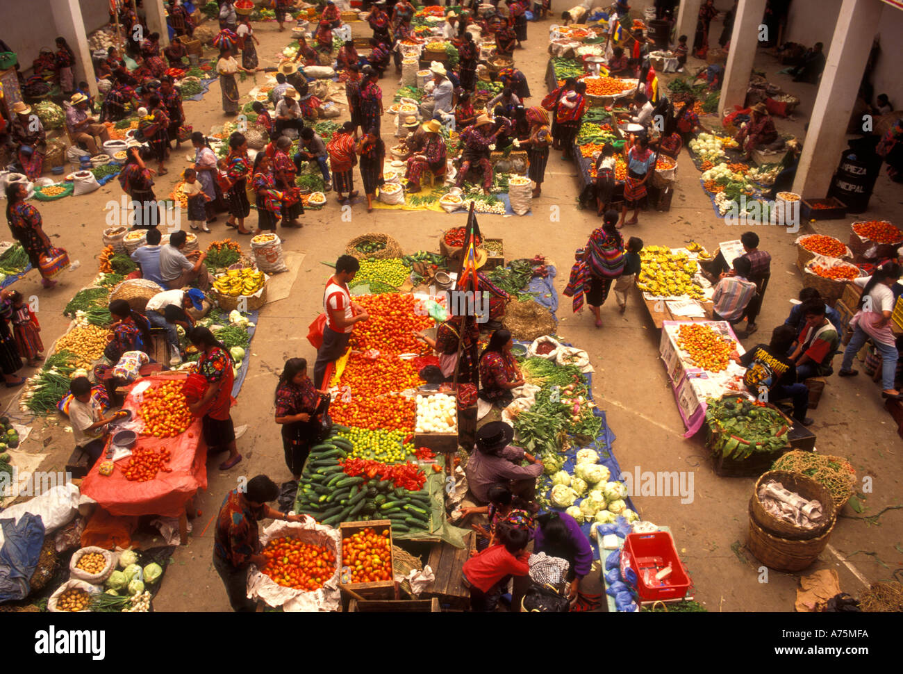 Guatemalans, Guatemalan, Maya, Mayan, people, vendors, central market ...