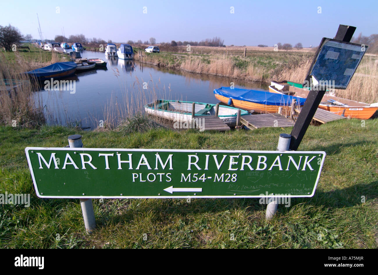 Martham river bank Stock Photo - Alamy