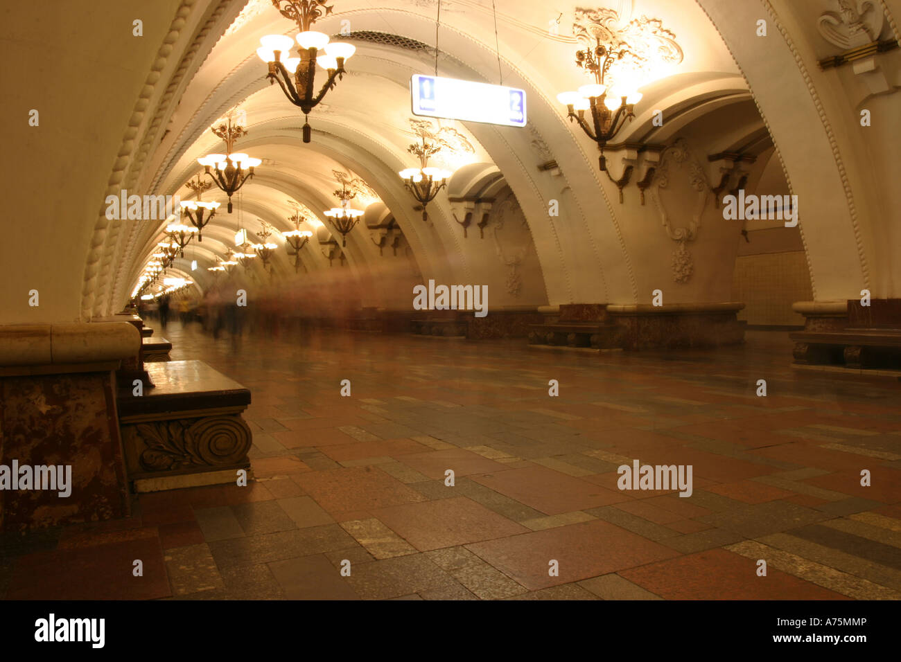 Moscow subway tunnel hi-res stock photography and images - Alamy