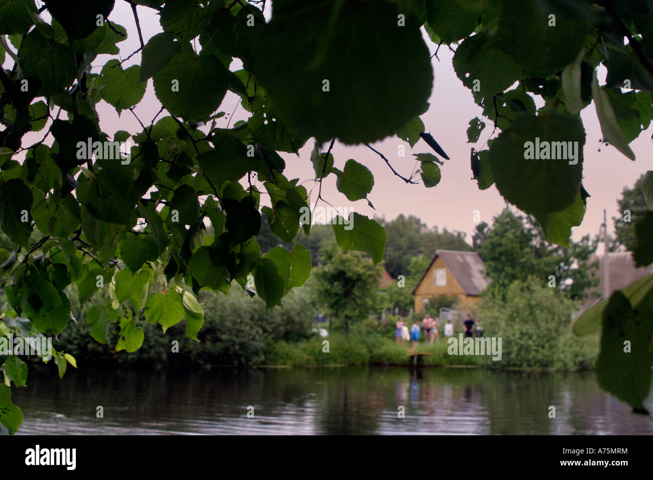 Outdoor scene. Typical Russian summer home Stock Photo - Alamy
