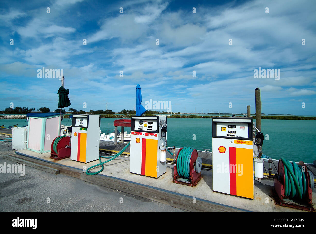 Gas station for boat in Florida Stock Photo - Alamy