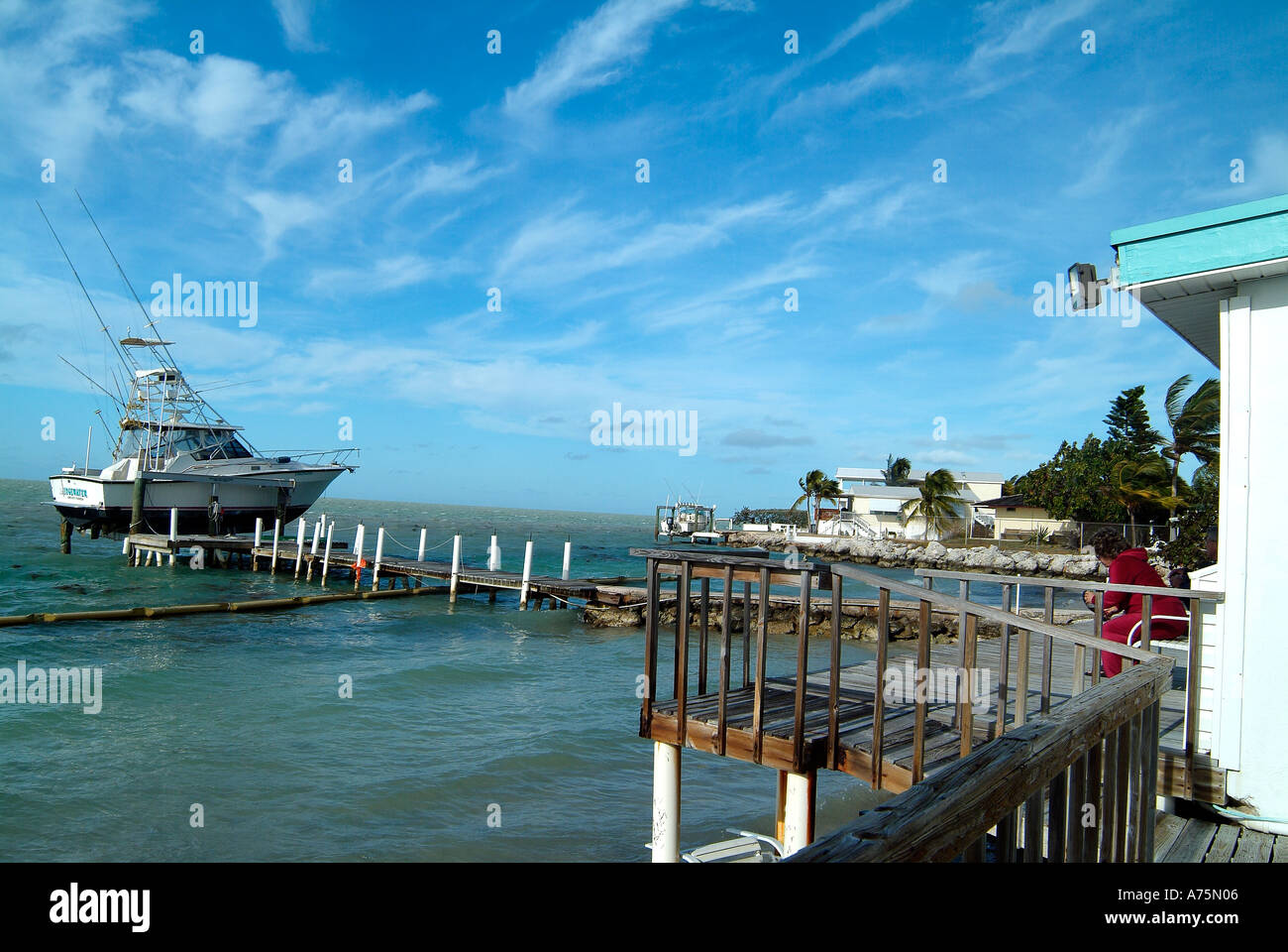 Charter fishing boats in Islamorada in Florida Stock Photo - Alamy