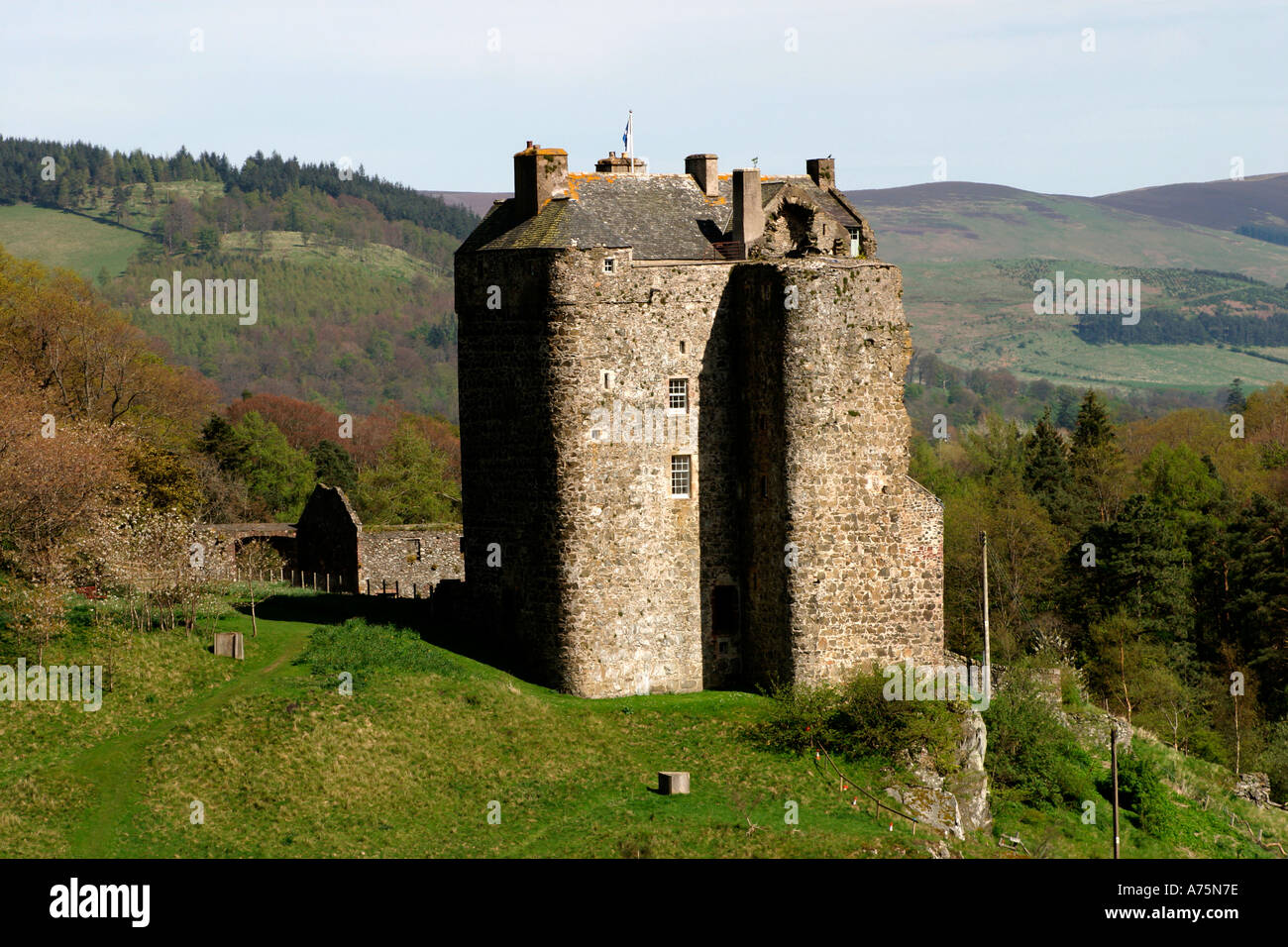 Neidpath Castle Near Peebles Scotland Stock Photo - Alamy