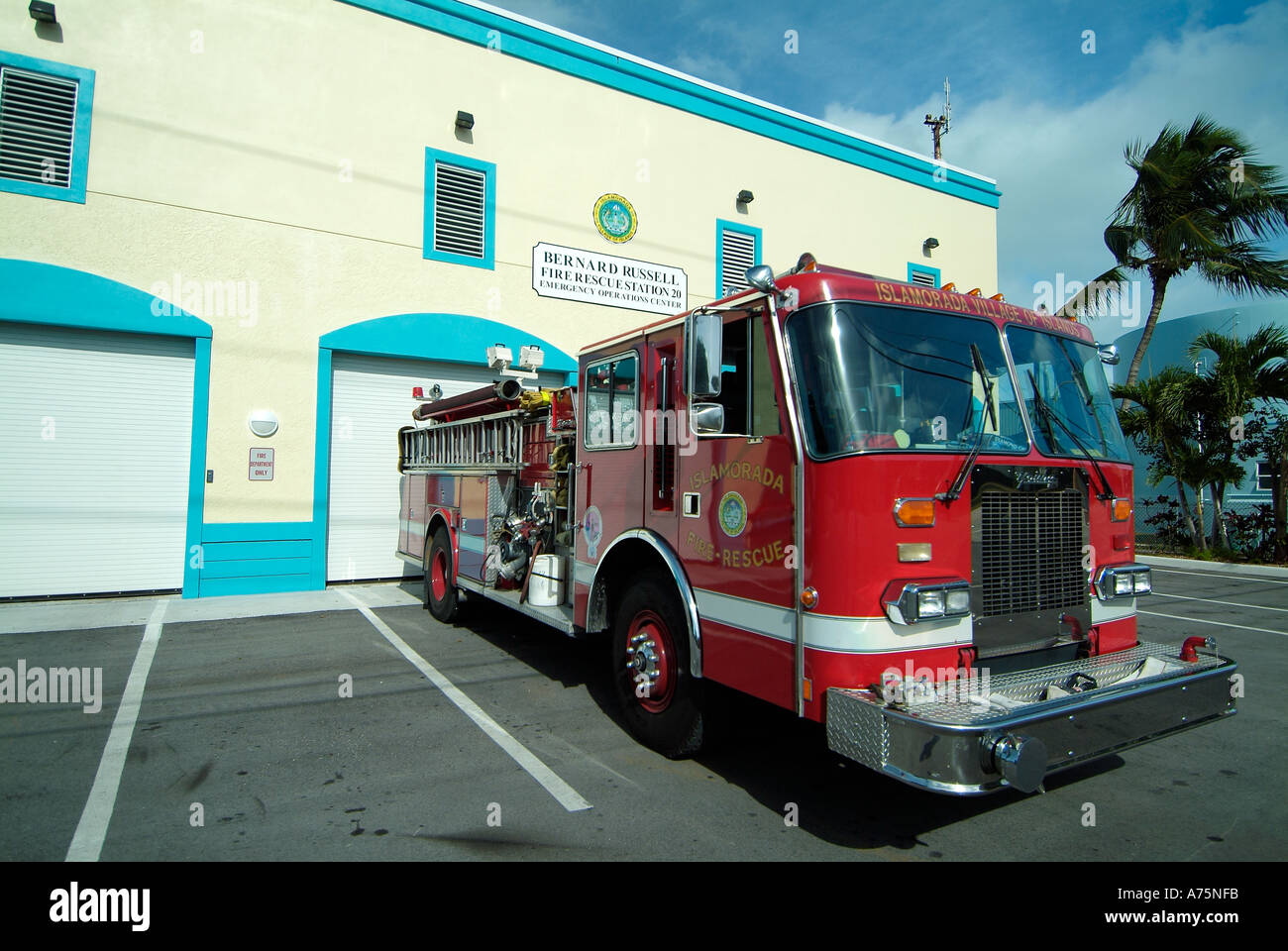 Islamorada fire station Stock Photo - Alamy