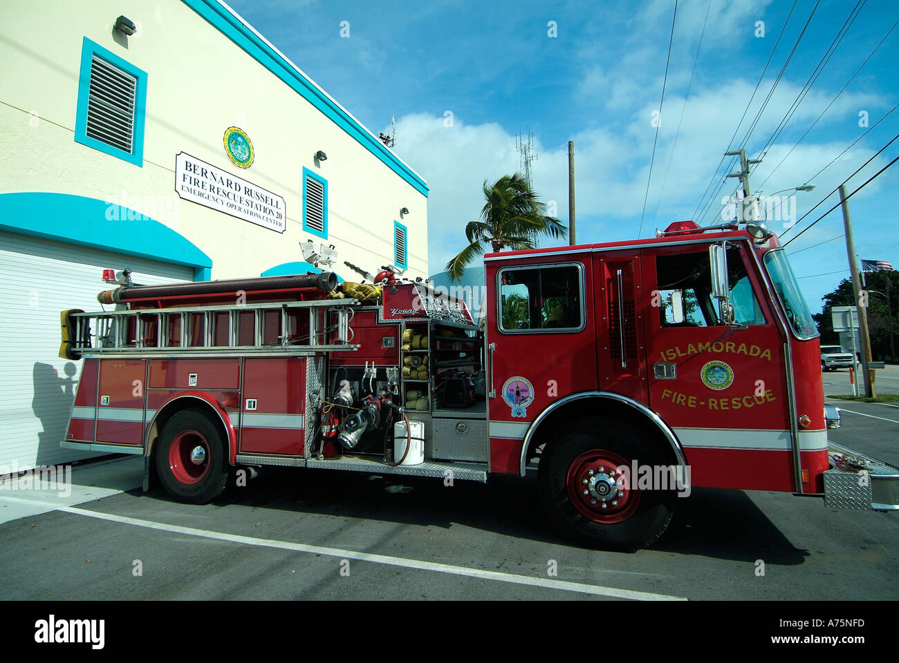 Islamorada fire station Stock Photo - Alamy
