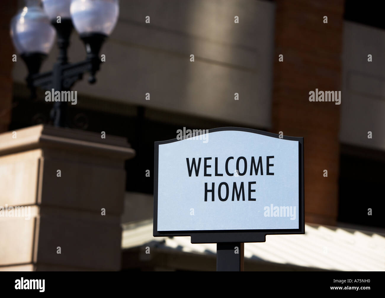 WELCOME HOME SIGN Stock Photo - Alamy
