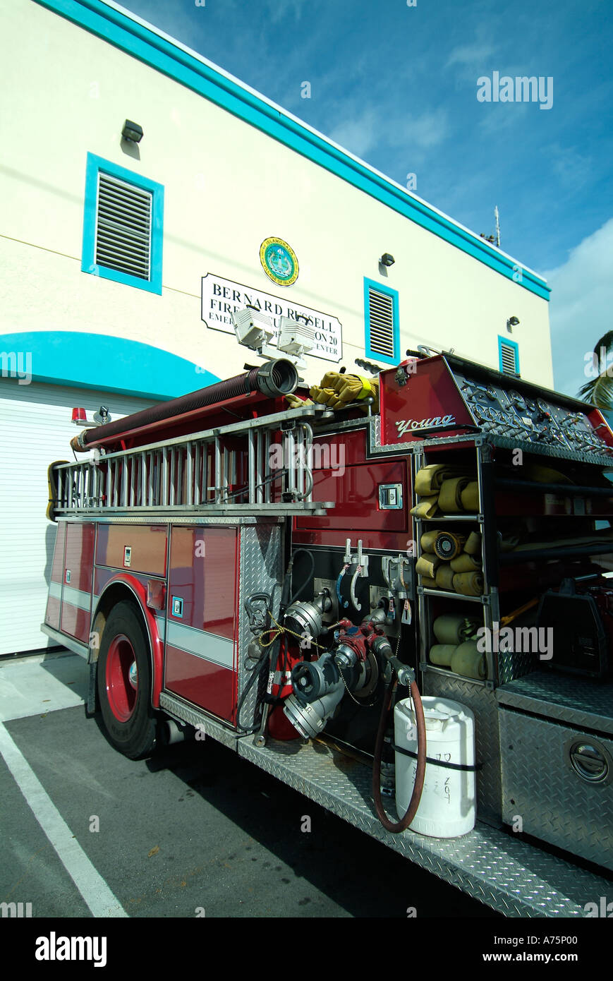 Islamorada fire station Stock Photo - Alamy