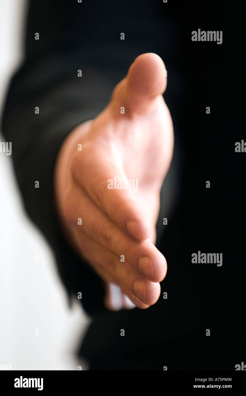 Business man with outstretched hand ready to shake your hand Stock ...