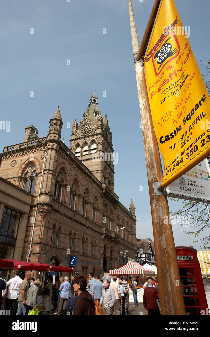 chester food and drink festival outside the town hall chester cheshire ...