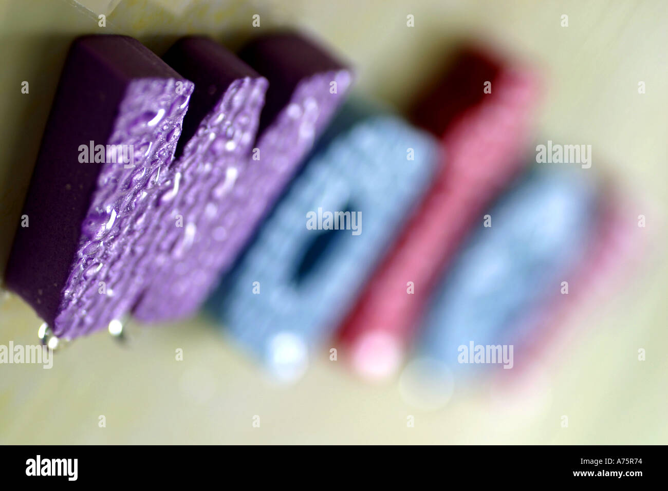 Foam letters spelling the word Water Stock Photo - Alamy