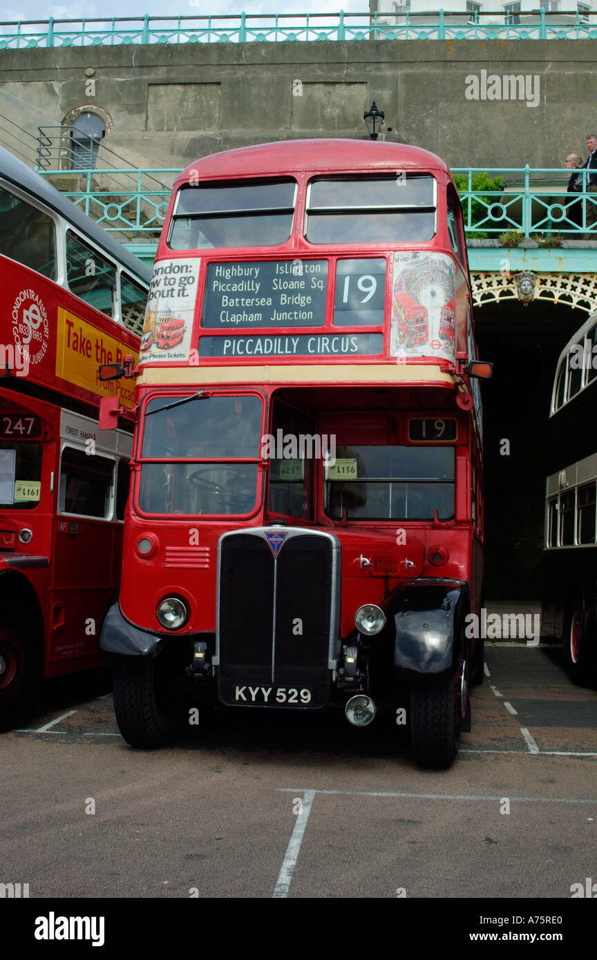 Clapham omnibus Old London double decker bus at London to Brighton ...