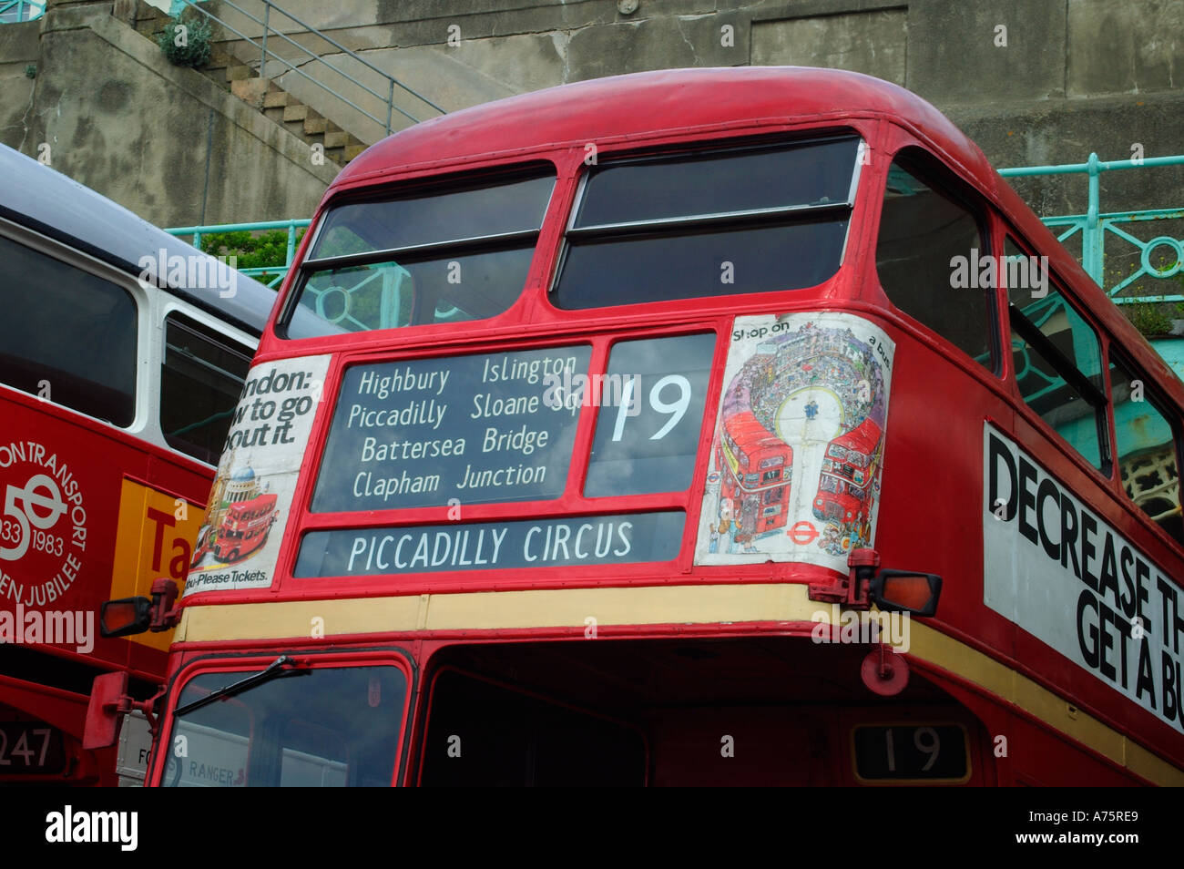 Clapham omnibus Old London double decker bus at London to Brighton ...