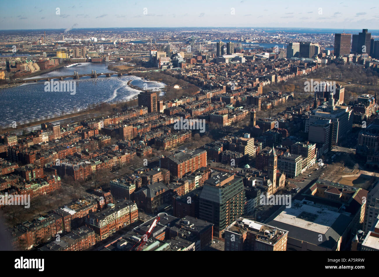 Boston aerial view Stock Photo - Alamy
