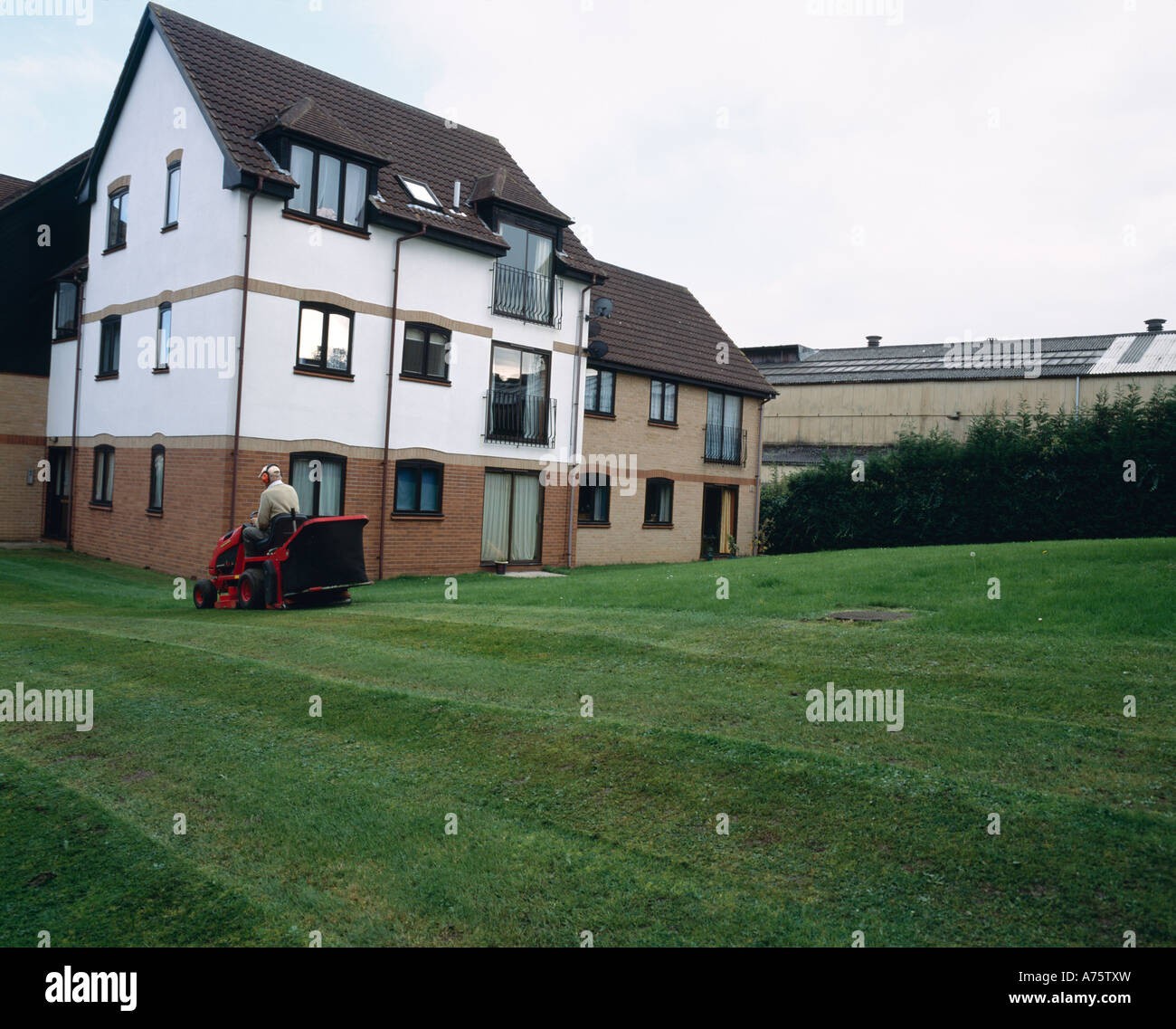 Housing Estate beside the East Coast Line Grantham Lincolnshire Stock ...