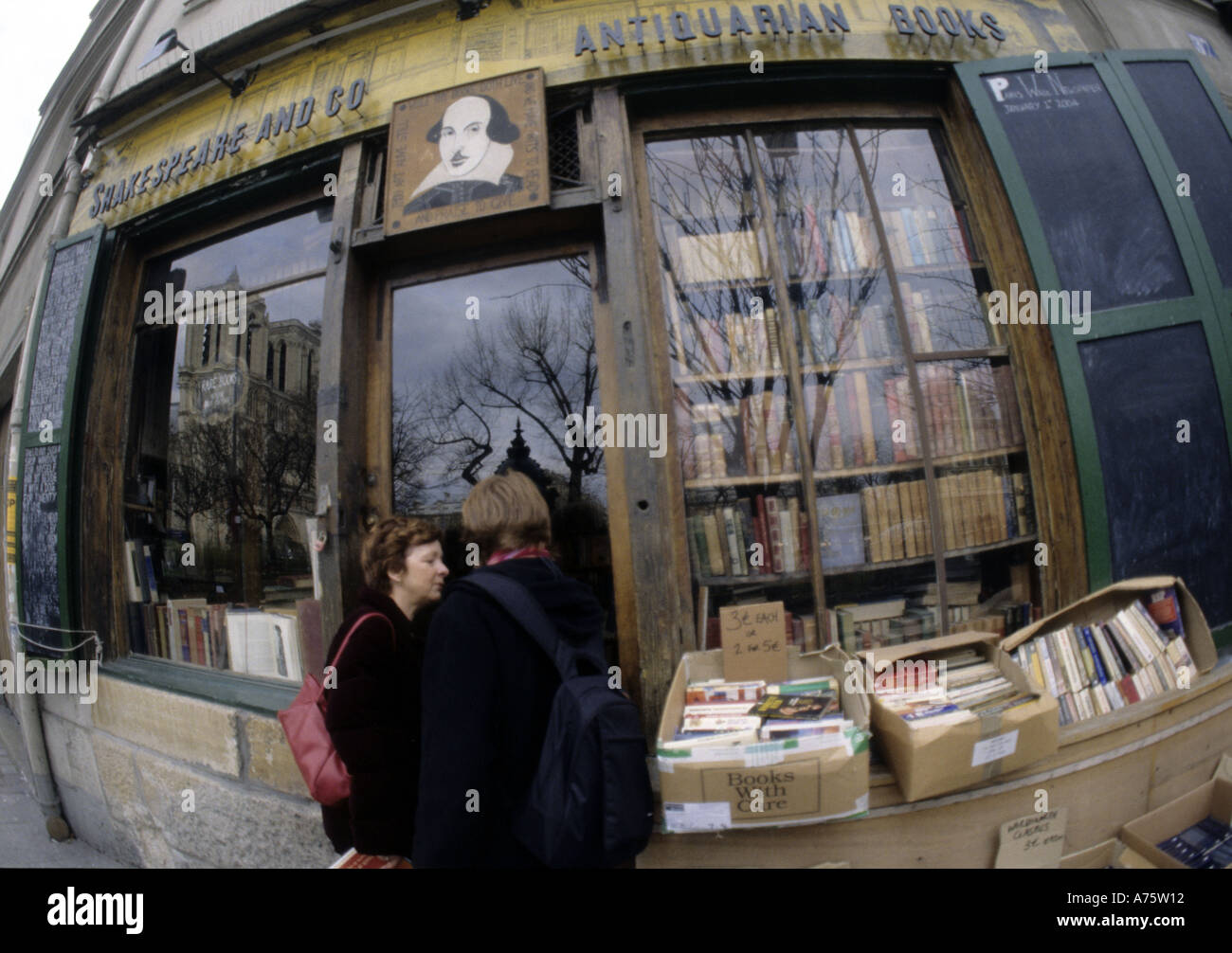 exterior Shakespeare English bookshop left bank Paris France EU Stock ...