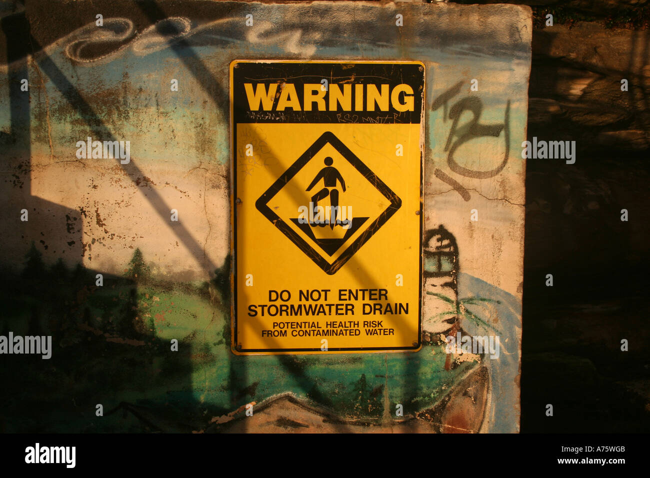 Storm water sign hi-res stock photography and images - Alamy