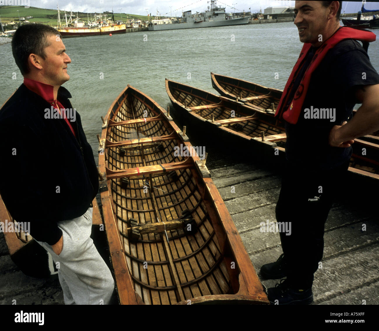 traditional currach racers Dingle regatta september kerry ireland eu ...