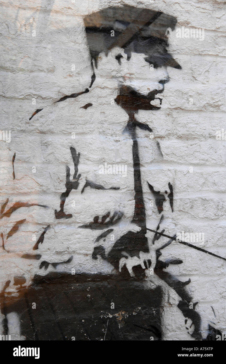 Banksy The Guard and Poodle Stock Photo - Alamy